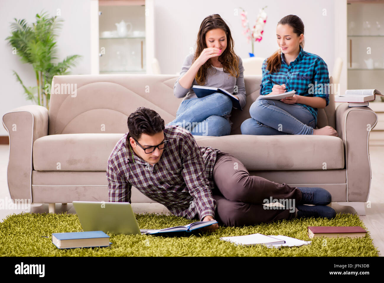 The students preparing for university exams Stock Photo - Alamy