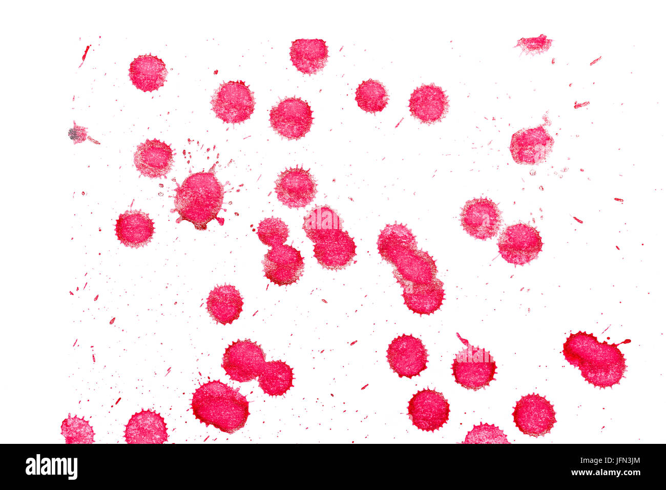 Abstract red ink splash. Ink blots. Elements of design. Water-soluble ...