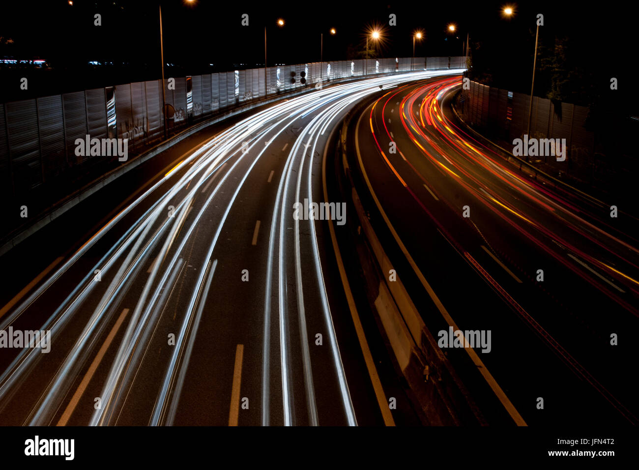 Abstract long exposure blur on motorway hi-res stock photography and ...