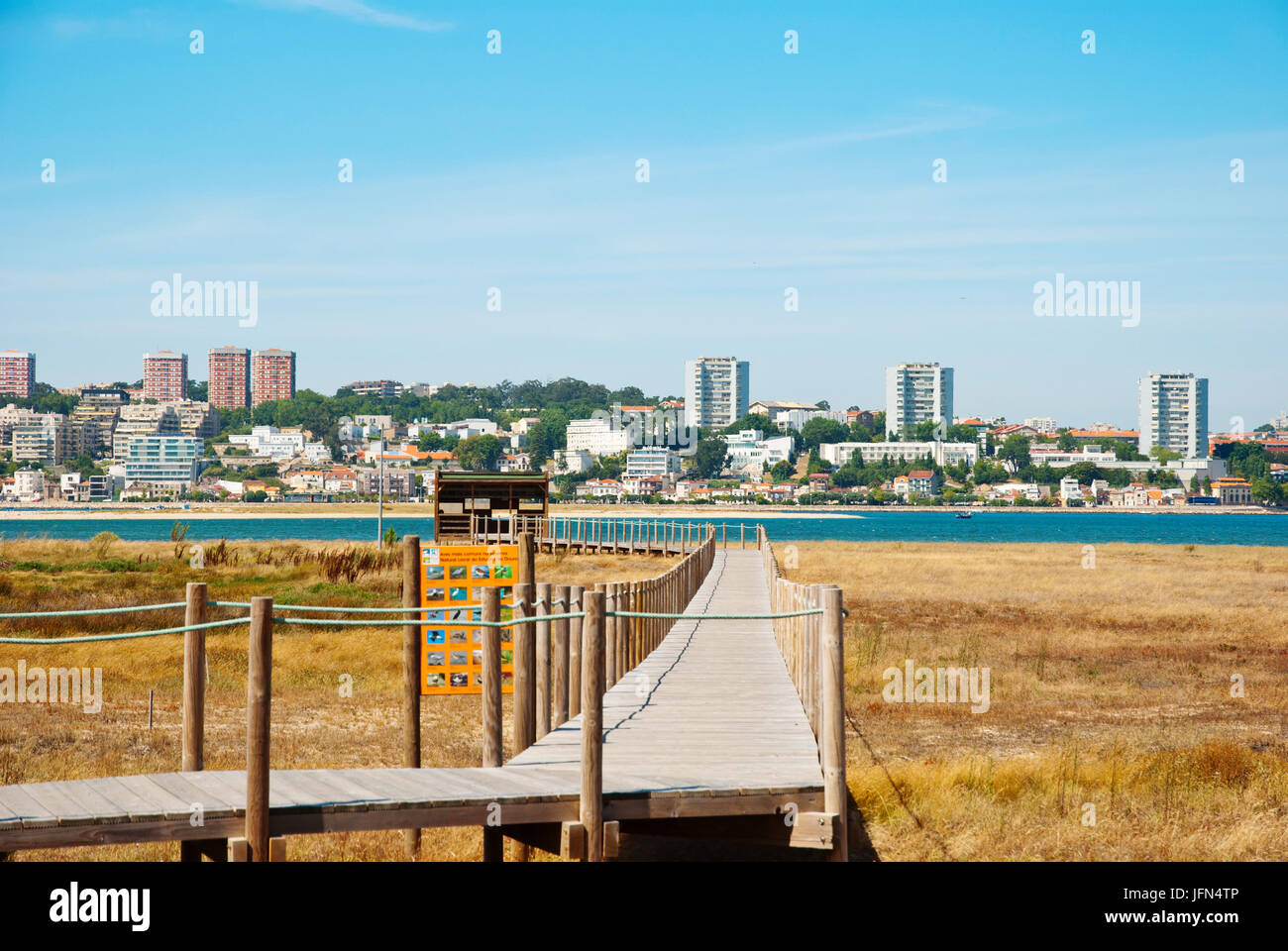 Bird observatory in natural park of Douro river, Porto, Portugal Stock ...