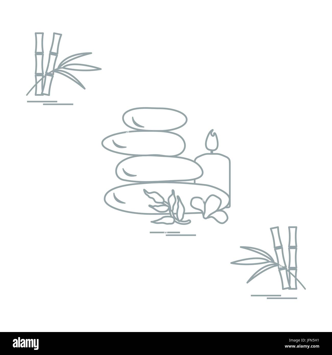 Massage in spa salon warm Stock Vector Images - Alamy