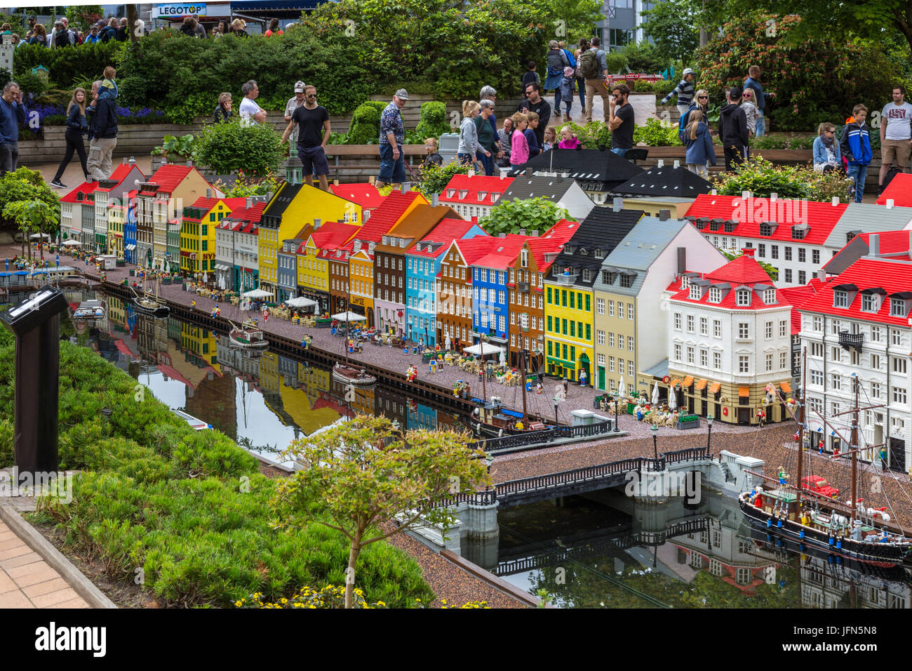 Billund, Denmark - July 27, 2017: Lego bricks model of Nyhavn ...