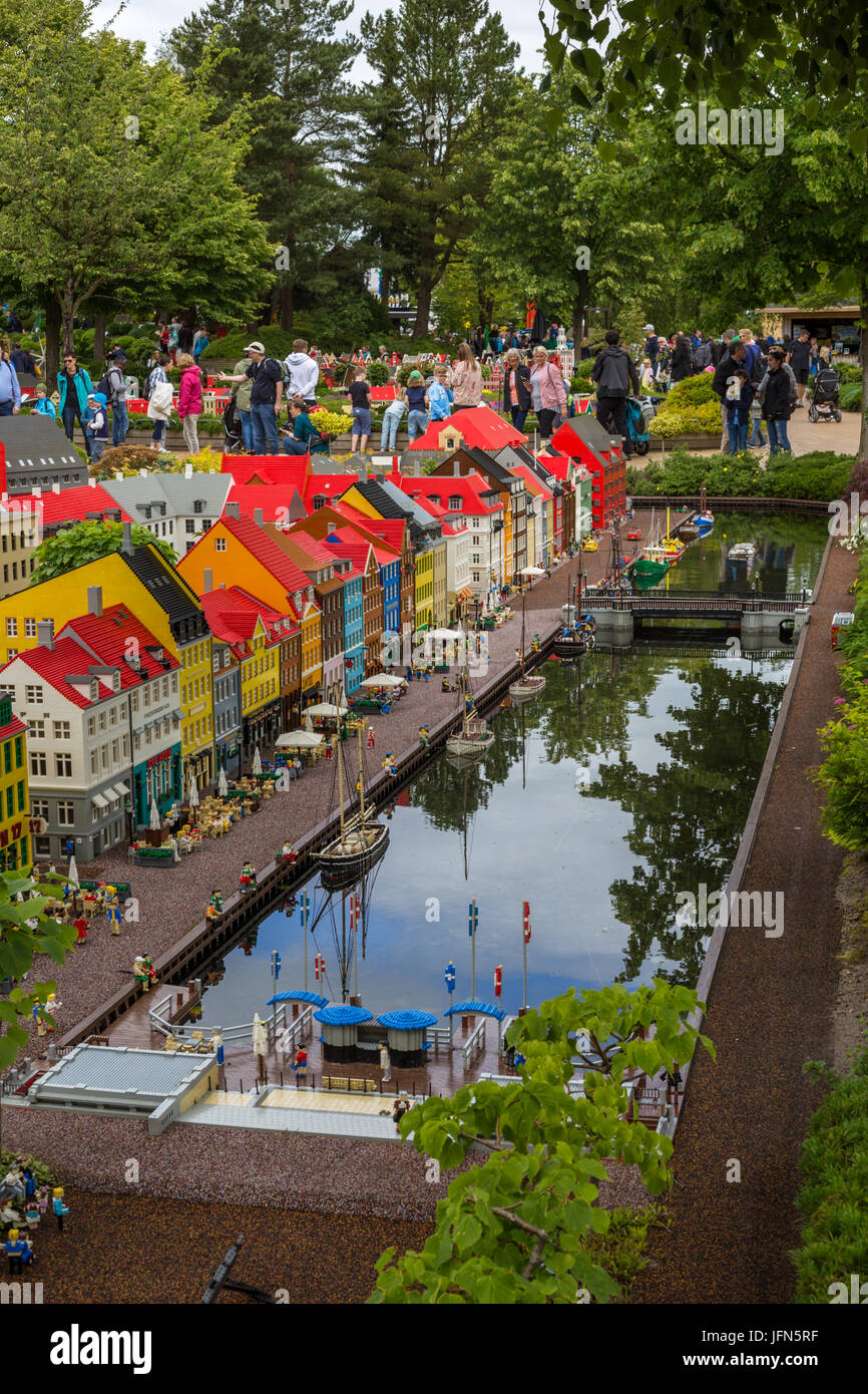 Billund, Denmark - July 27, 2017: Lego bricks model of Nyhavn ...