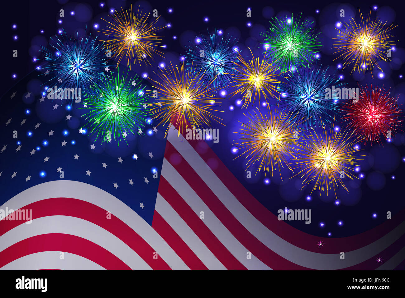 American flag fireworks High Resolution Stock Photography and Images ...