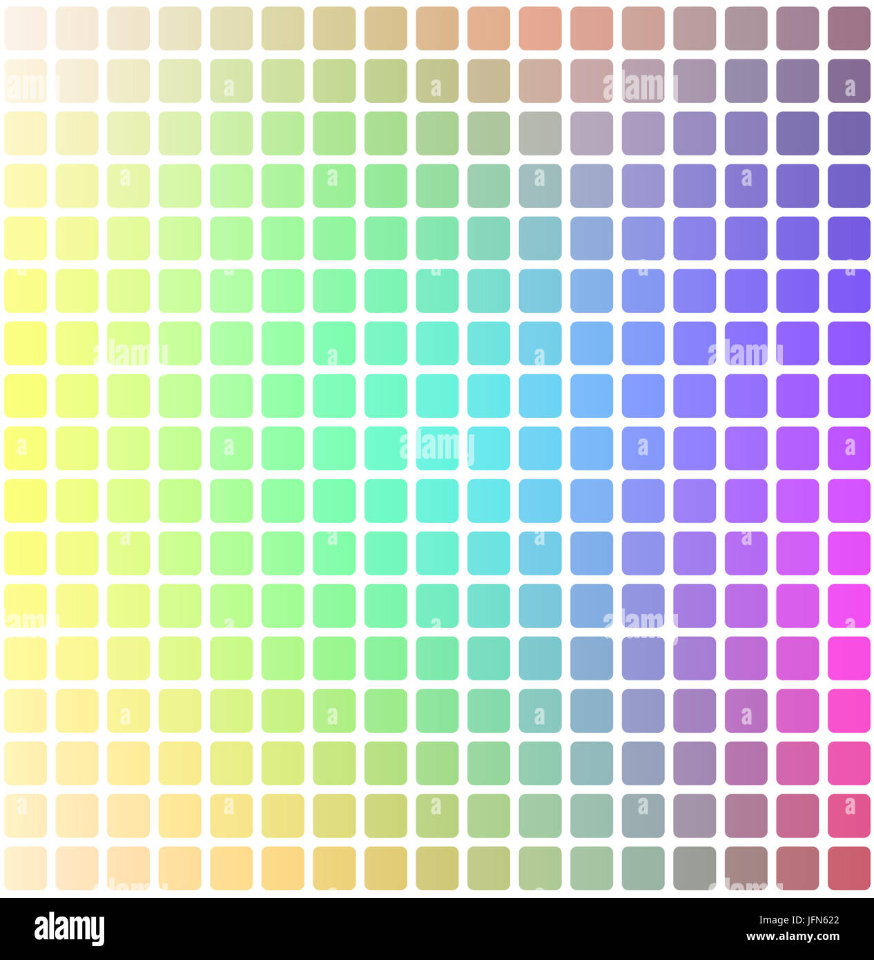 Light rainbow abstract rounded corners tiles mosaic over white ...