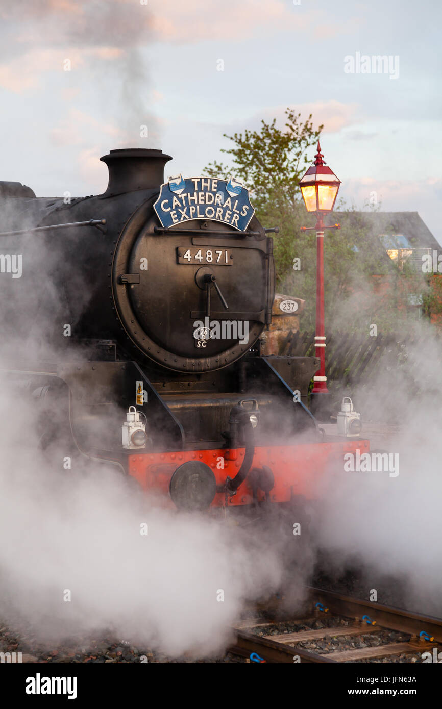 Black Five steam locomotive number 48151 at the head of The Highlands ...