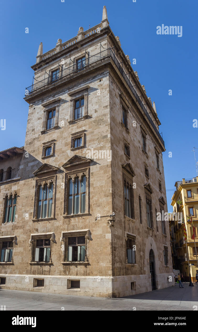 Palace of the generalitat in Valencia, Spain Stock Photo - Alamy