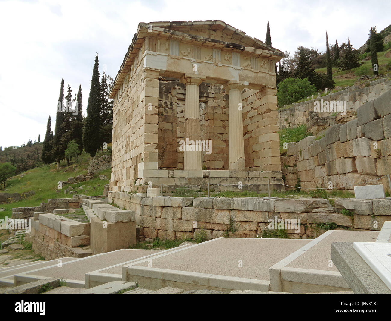 The Treasury of the Athenians on the Hillside of the Archaeological ...