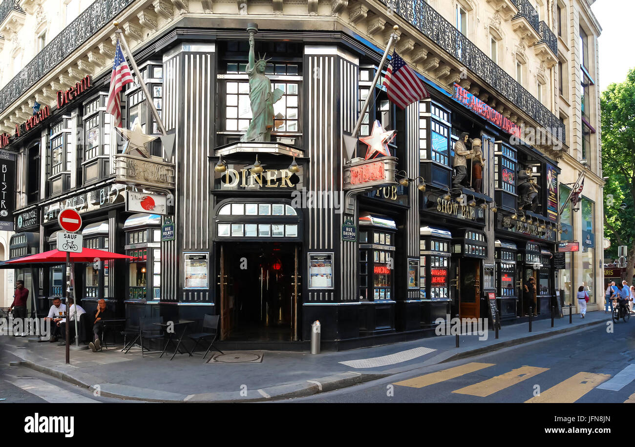 The restaurant famous American Dream, near Opera district, Paris ...