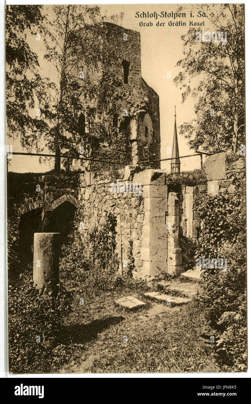 04469-Stolpen-1903-Grab der Gräfin Cosel-Brück & Sohn Kunstverlag Stock ...