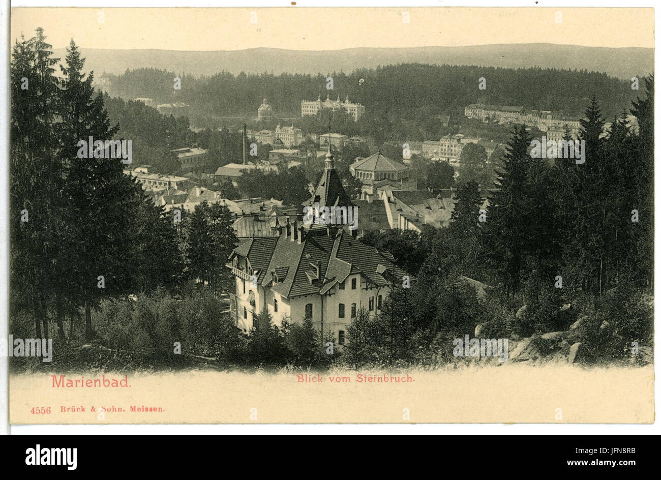 04556-Marienbad-1903-Blick vom Steinbruch-Brück & Sohn Kunstverlag Stock Photo - Alamy
