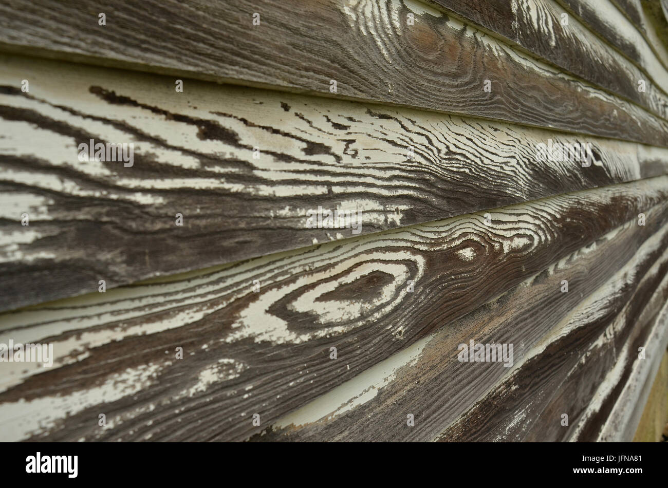 weathered wood grain flaking white paint Stock Photo - Alamy