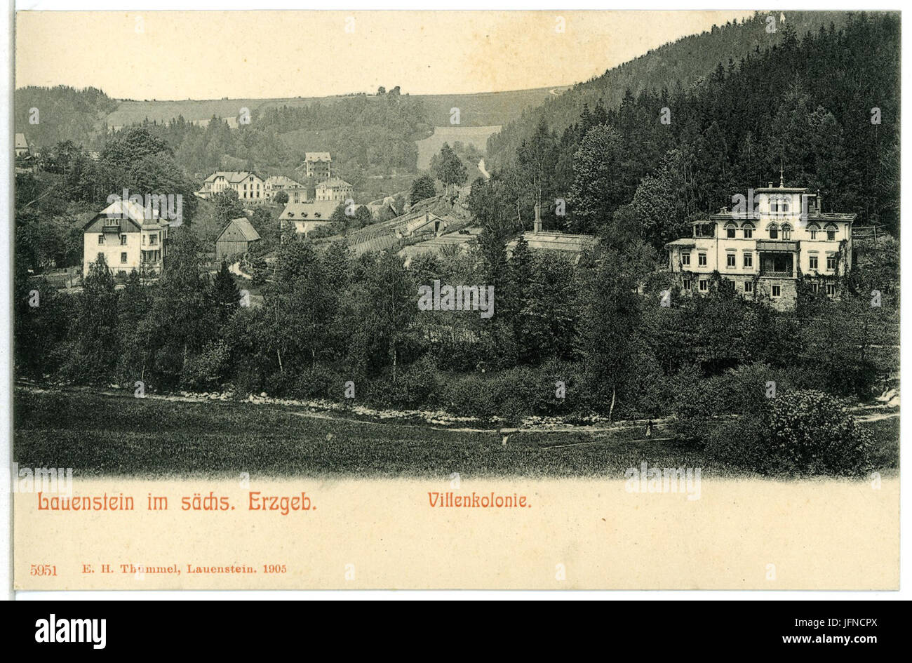 05951-Lauenstein-1905-Villenkolonie-Brück & Sohn Kunstverlag Stock ...