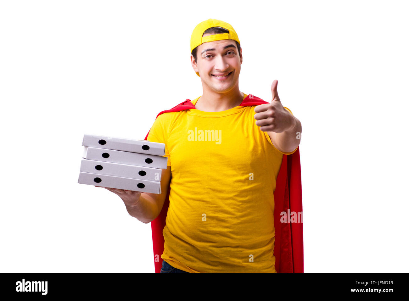 Delivery hero worker hi-res stock photography and images - Alamy