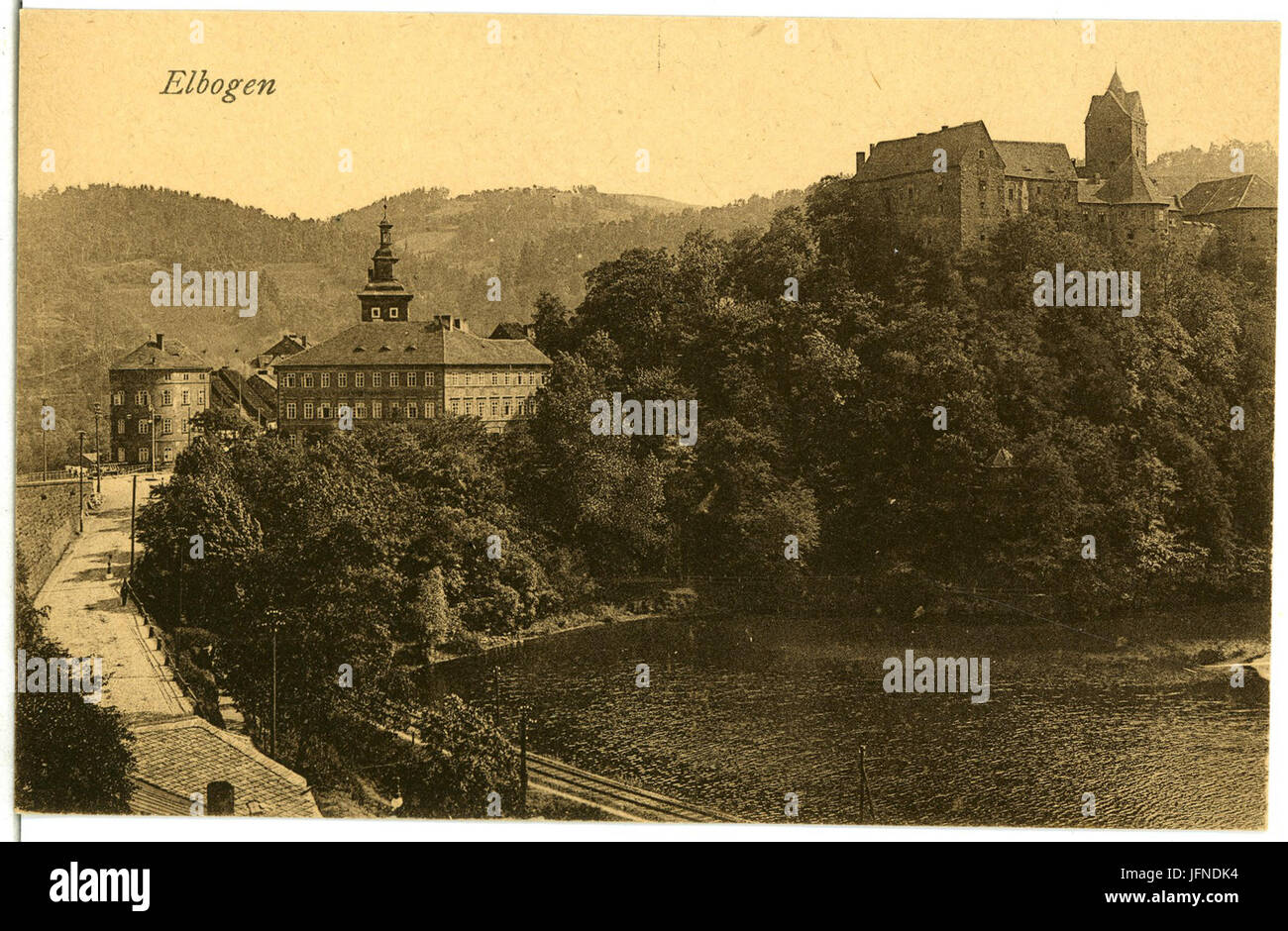 06420-Elbogen-1905-Blick auf das Schloß-Brück & Sohn Kunstverlag Stock ...