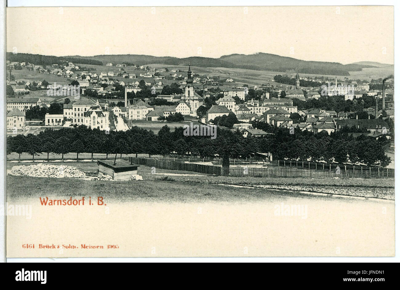 06464-Warnsdorf-1905-Blick über Warnsdorf-Brück & Sohn Kunstverlag ...