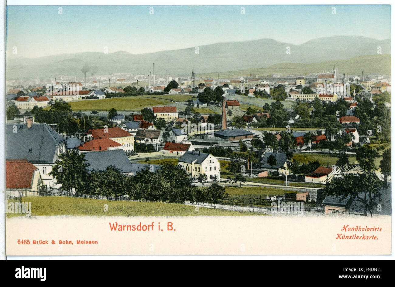 06465-Warnsdorf-1905-Blick über Warnsdorf-Brück & Sohn Kunstverlag ...