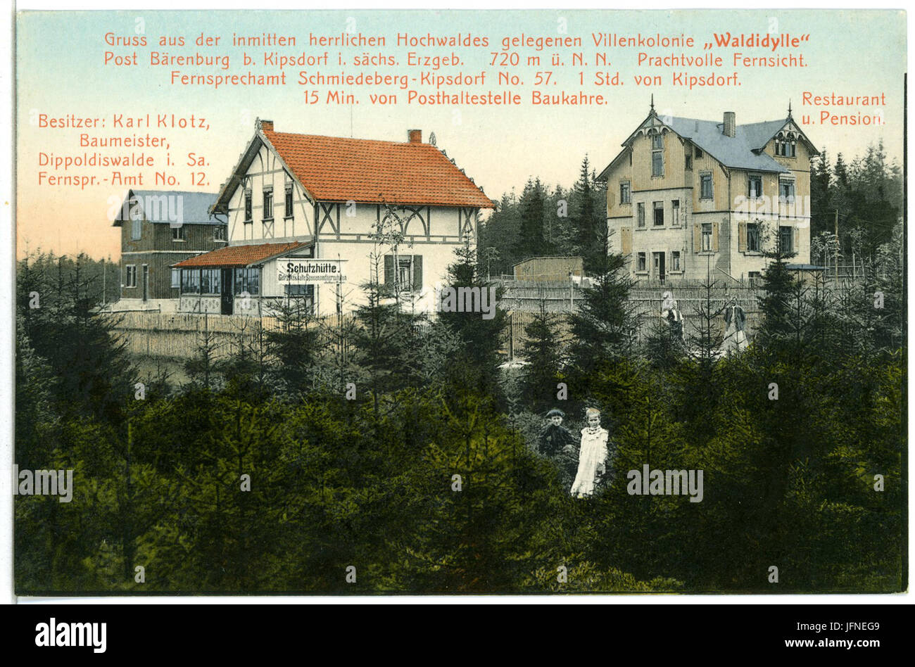 07032-Oberbärenburg-1906-Villen-Colonie Waldidylle-Brück & Sohn ...