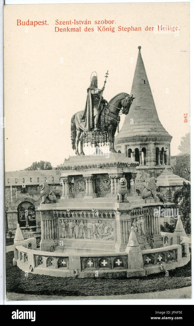 07363-Budapest-1906-Denkmal des Königs Stephan-Brück & Sohn Kunstverlag ...