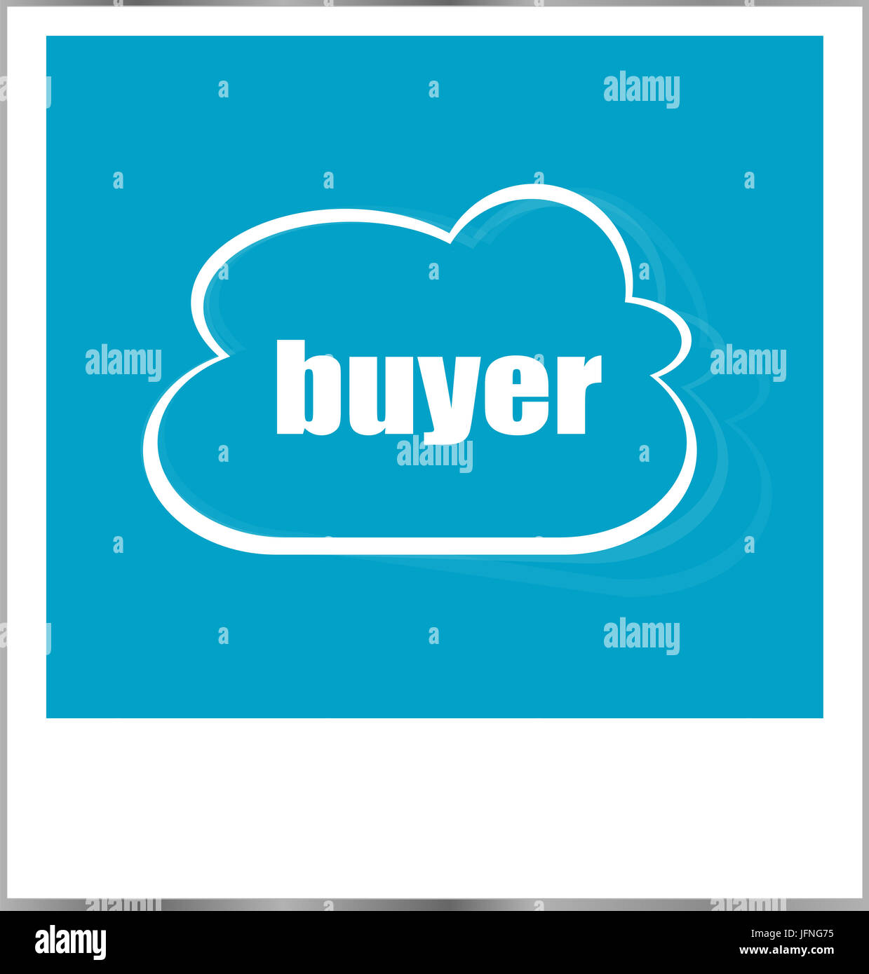 buyer word business concept, photo frame isolated on white Stock Photo ...
