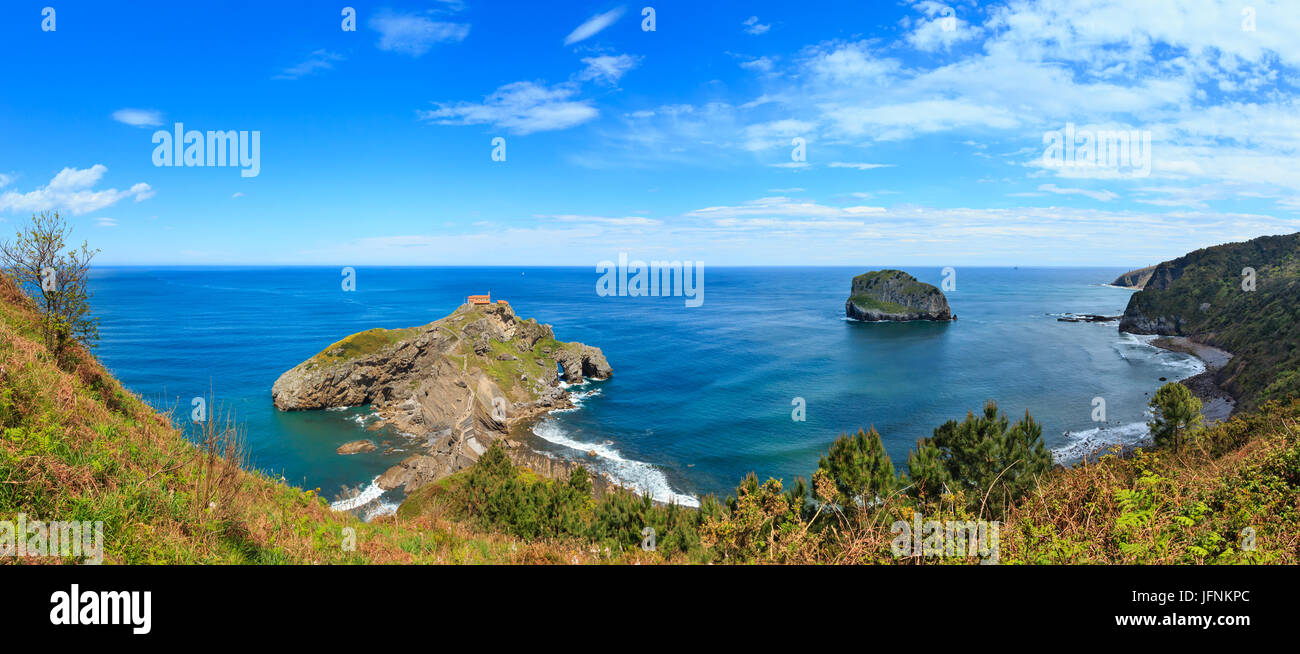 Biscay bay coast landscape, Spain Stock Photo - Alamy