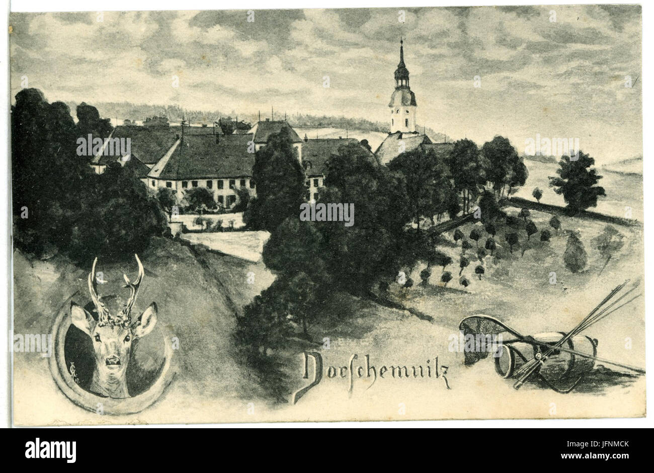 09787-Dorfchemnitz-1908-Ortsansicht-Brück & Sohn Kunstverlag Stock ...