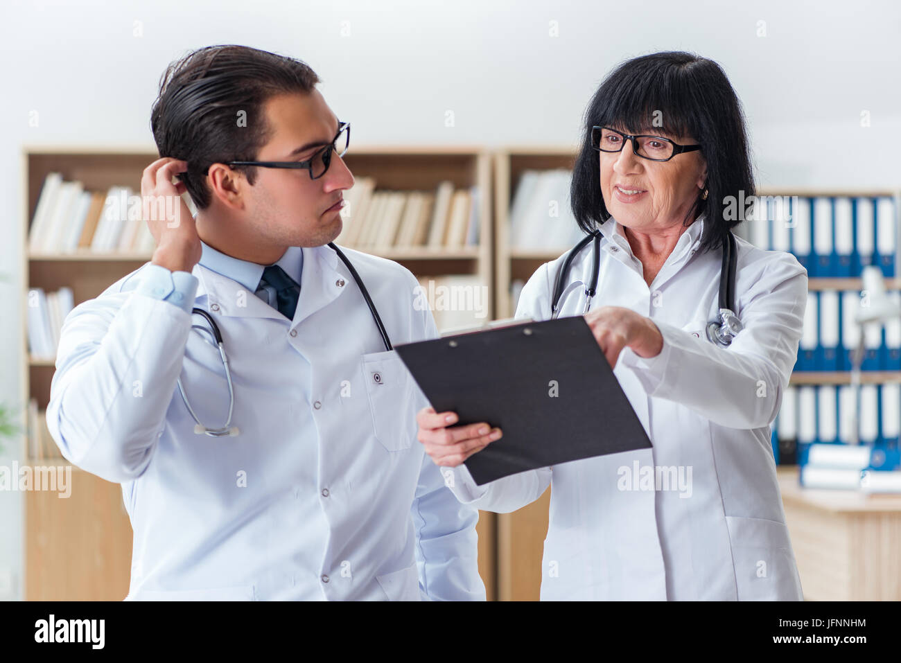 Two doctors working in the lab Stock Photo - Alamy