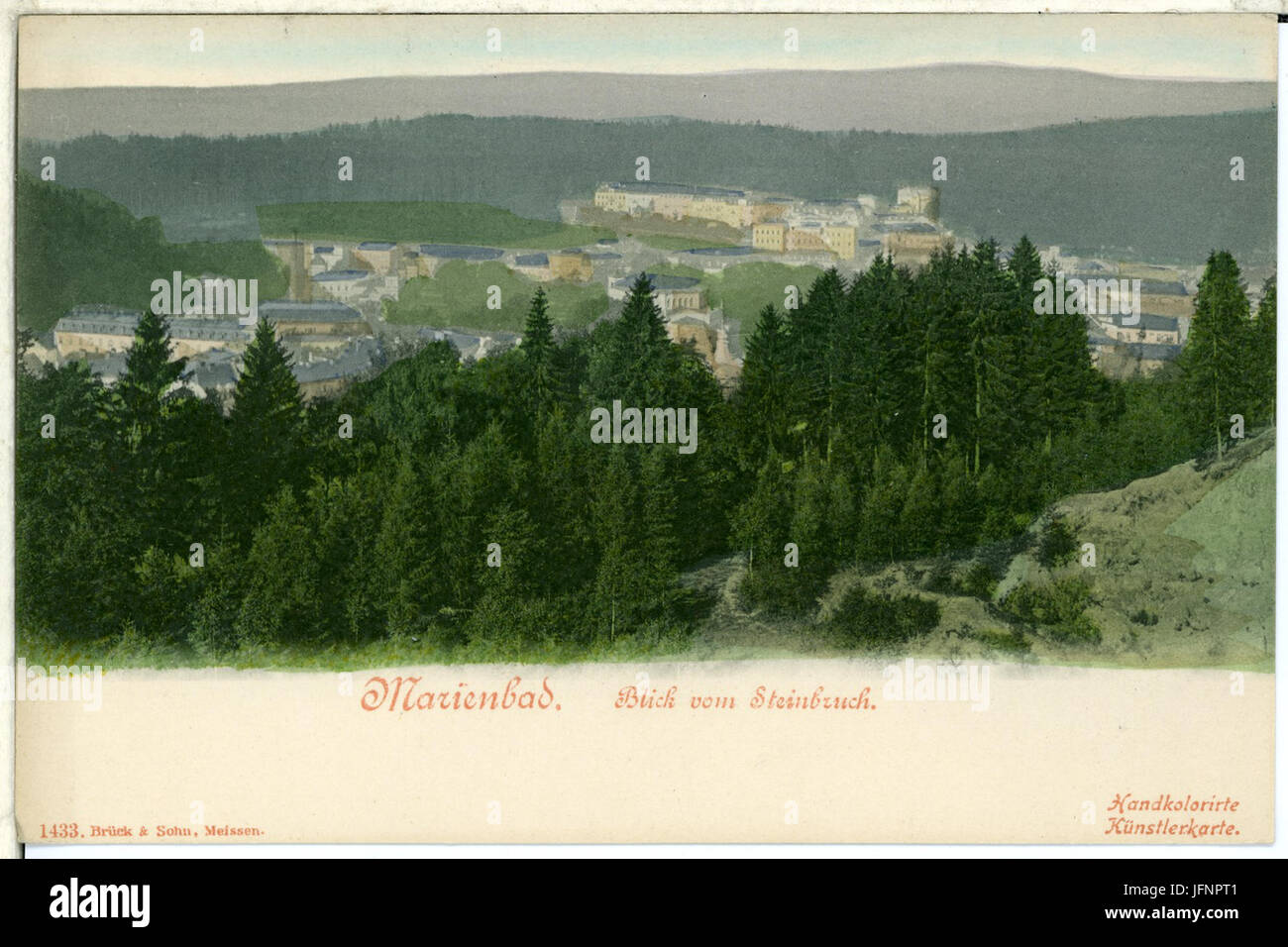 01433-Marienbad-1900-Blick vom Steinbruch-Brück & Sohn Kunstverlag Stock Photo - Alamy