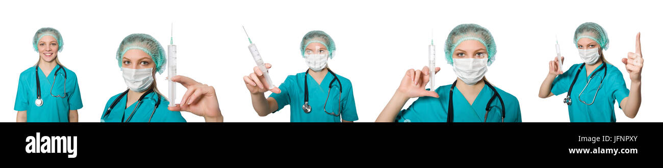 Doctor isolated on the white background Stock Photo - Alamy