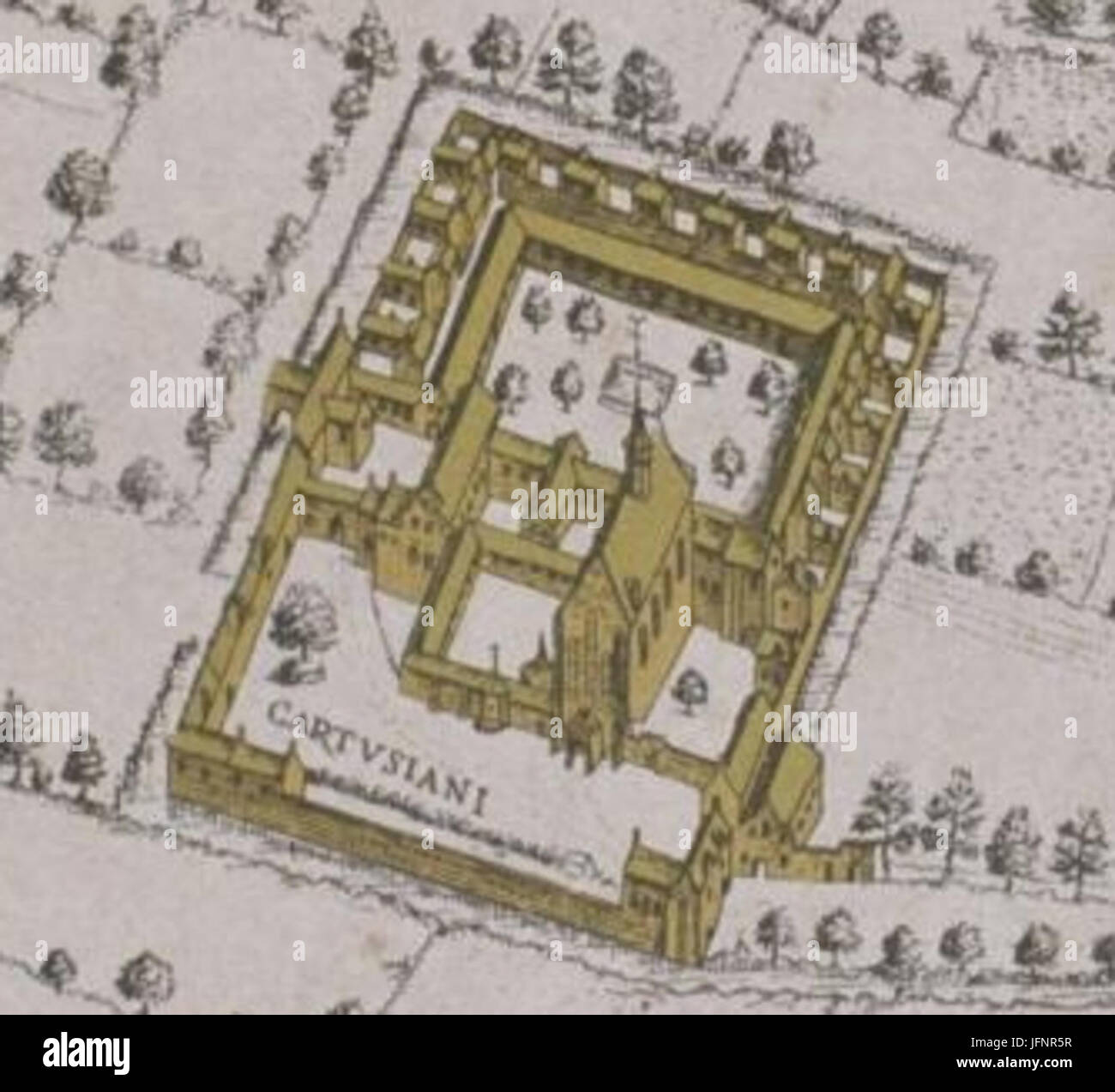 1562 Map of Bruges by Marcus Gerards 28detail29 Stock Photo - Alamy