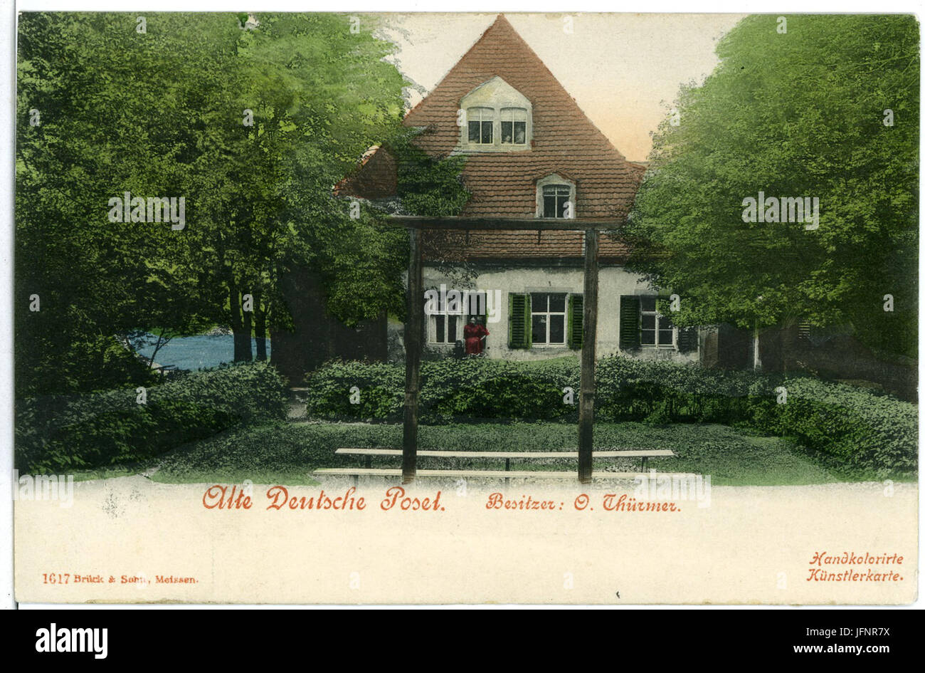 01617-Meißen-1901-Alte Deutsche Bosel-Brück & Sohn Kunstverlag Stock ...