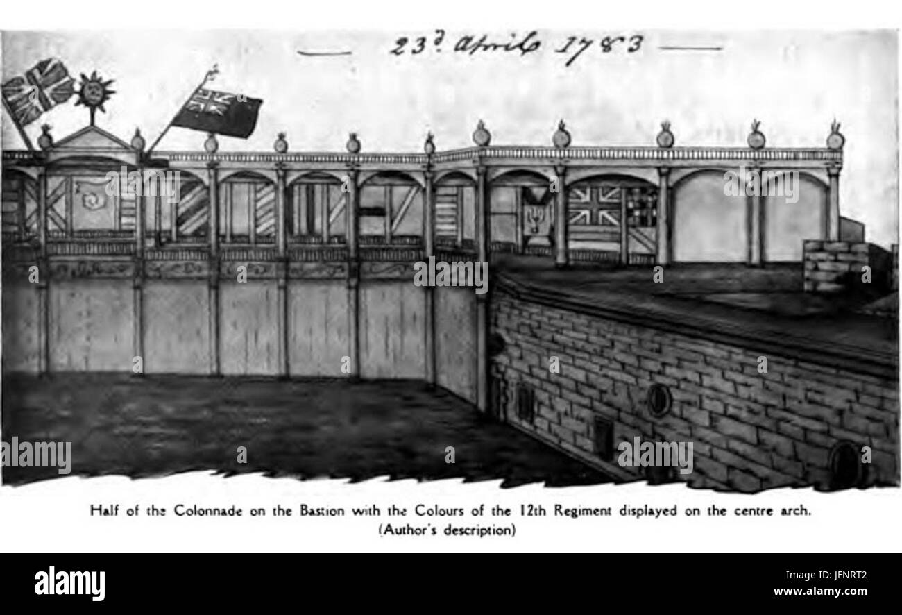 1783 Captain Spilsbury 23 Aptil 1783 King s Bastion Colonnade Stock ...