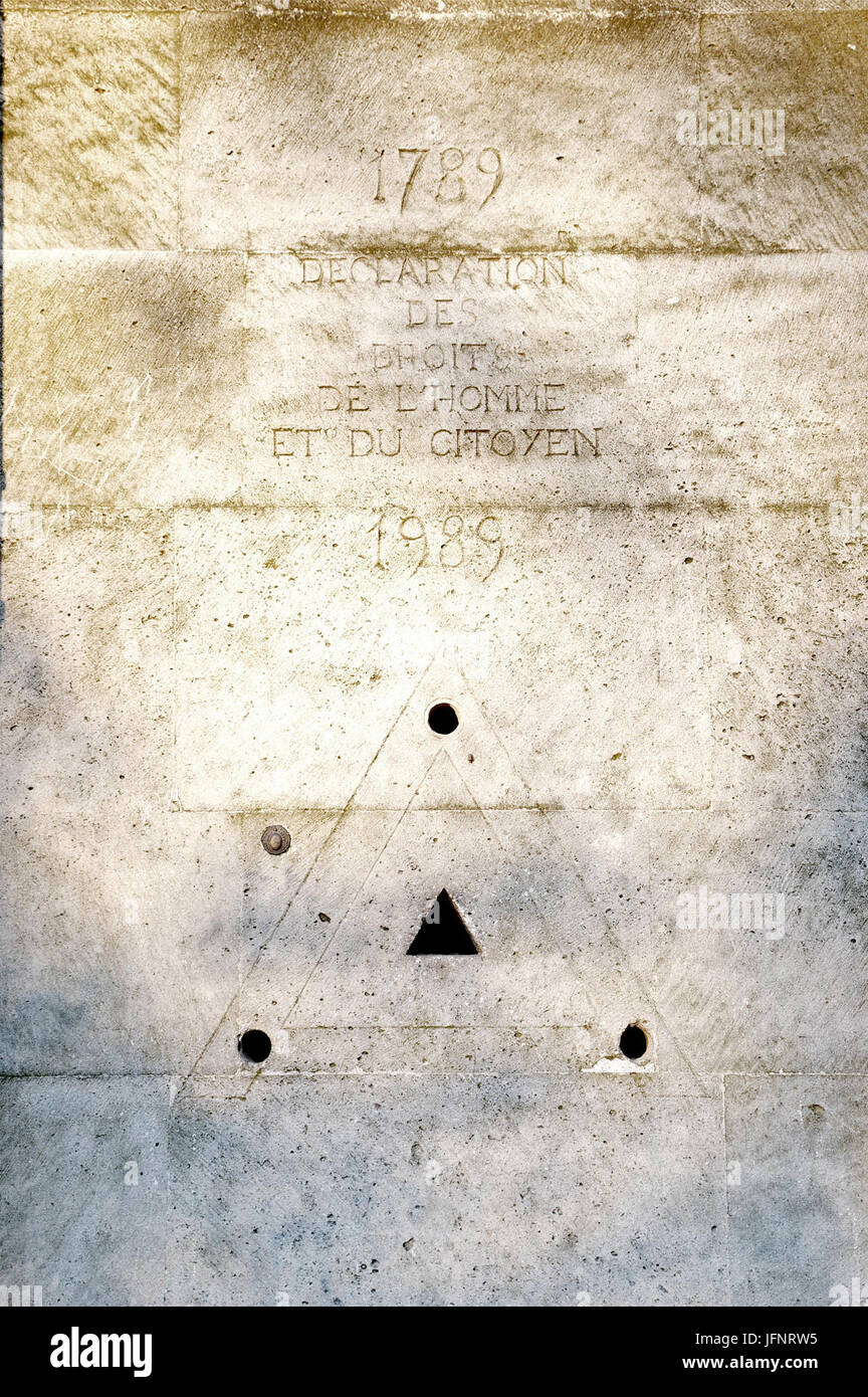 1789-1989 triangle maçonnique Stock Photo - Alamy