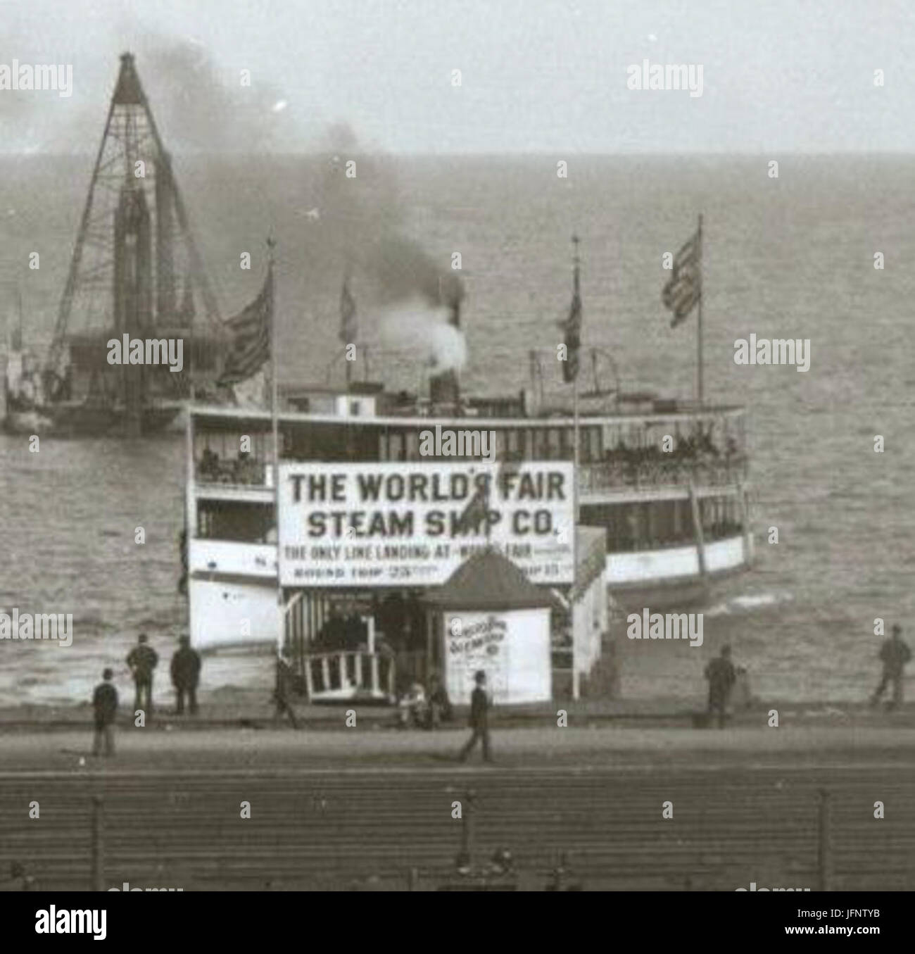 1893 view of Grant Park 28World s Fair Steam Ship Co.29 Stock Photo - Alamy
