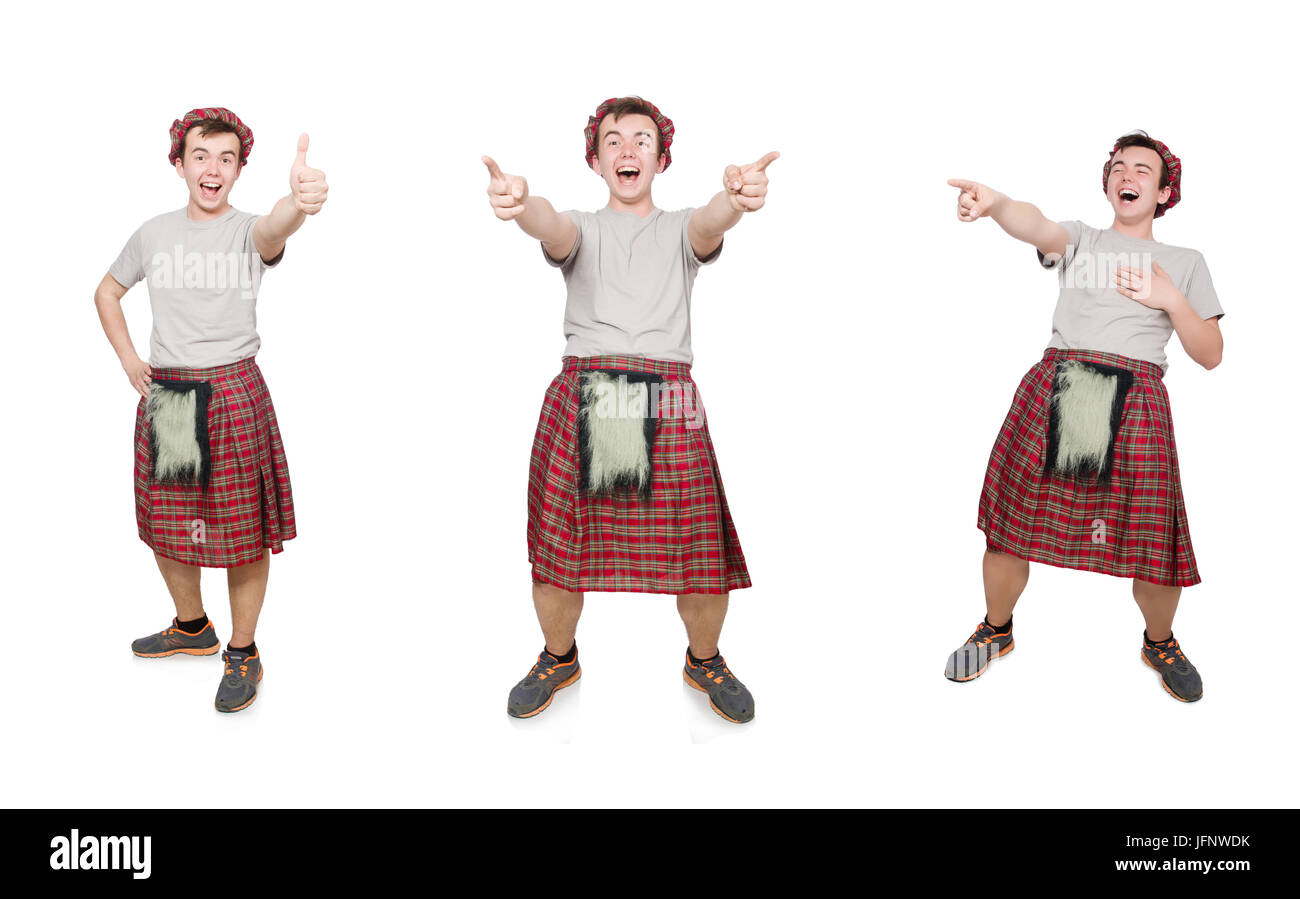 Funny scotsman isolated on white Stock Photo - Alamy