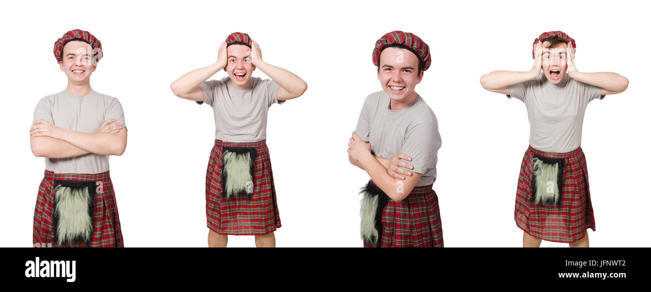 Funny scotsman isolated on white Stock Photo - Alamy