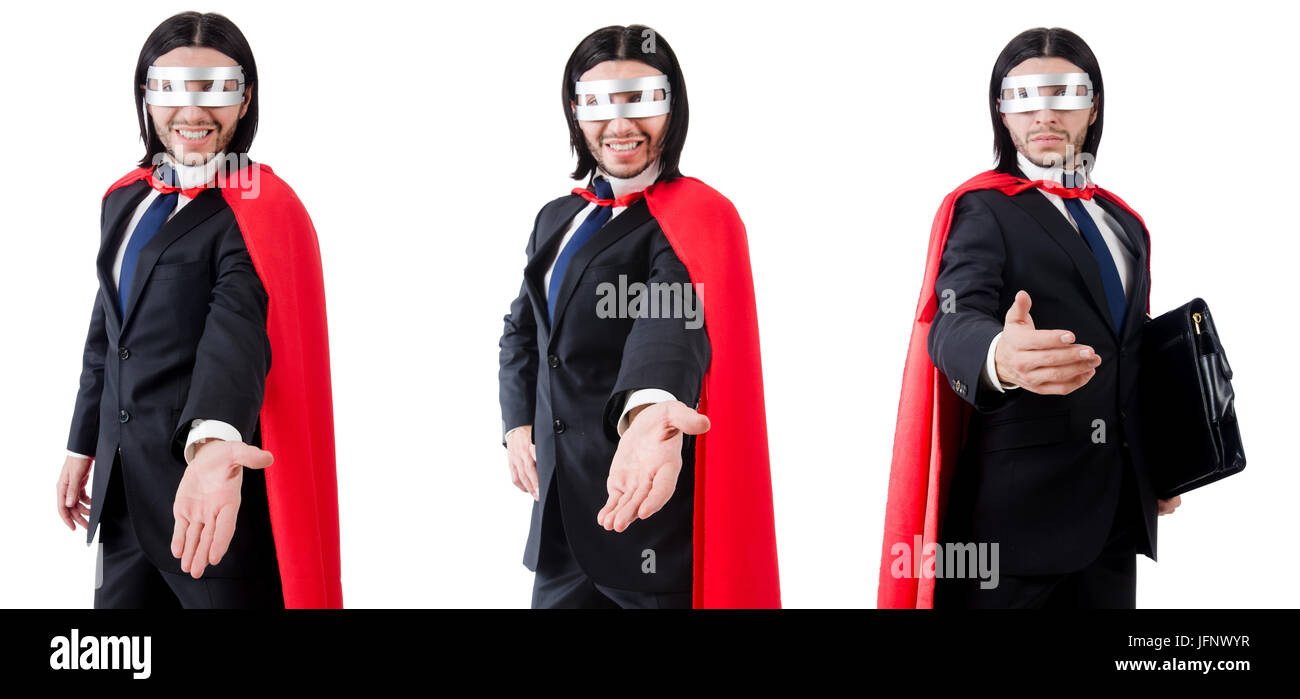 Man wearing red clothing in funny concept Stock Photo - Alamy