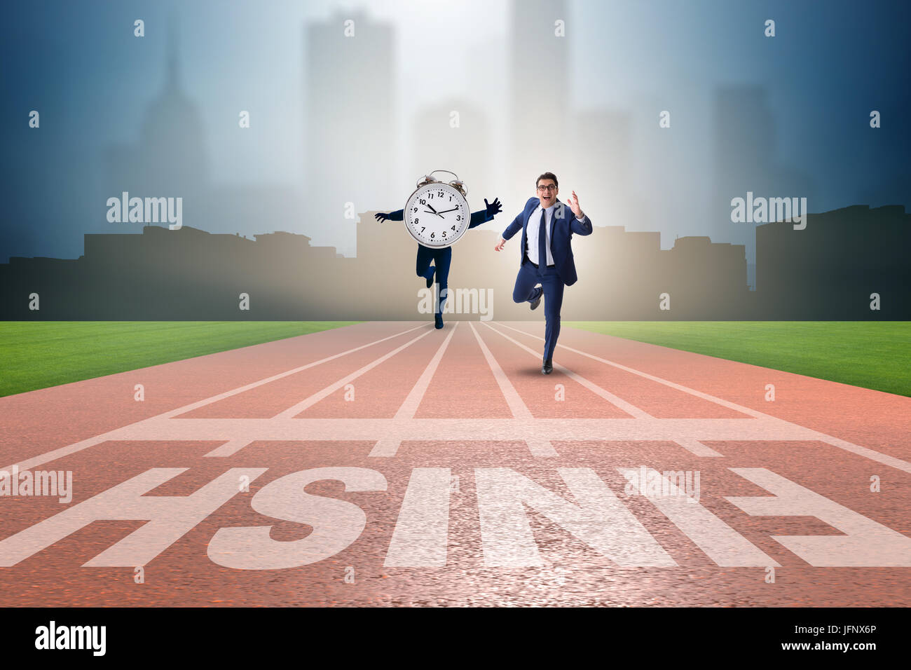 Runner finish line clock hi-res stock photography and images - Alamy