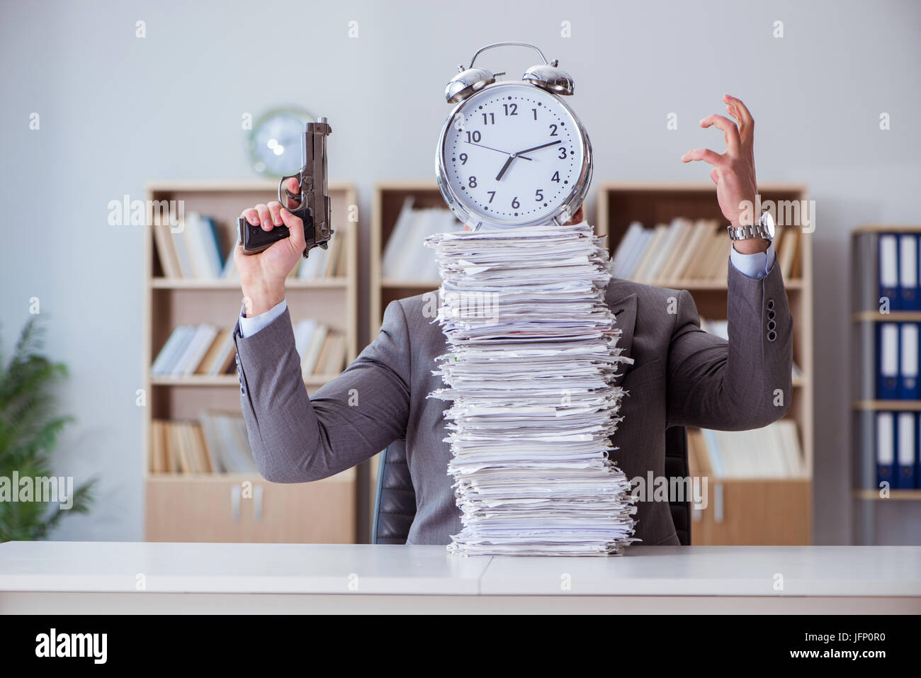 Office paperwork pile funny hi-res stock photography and images - Alamy