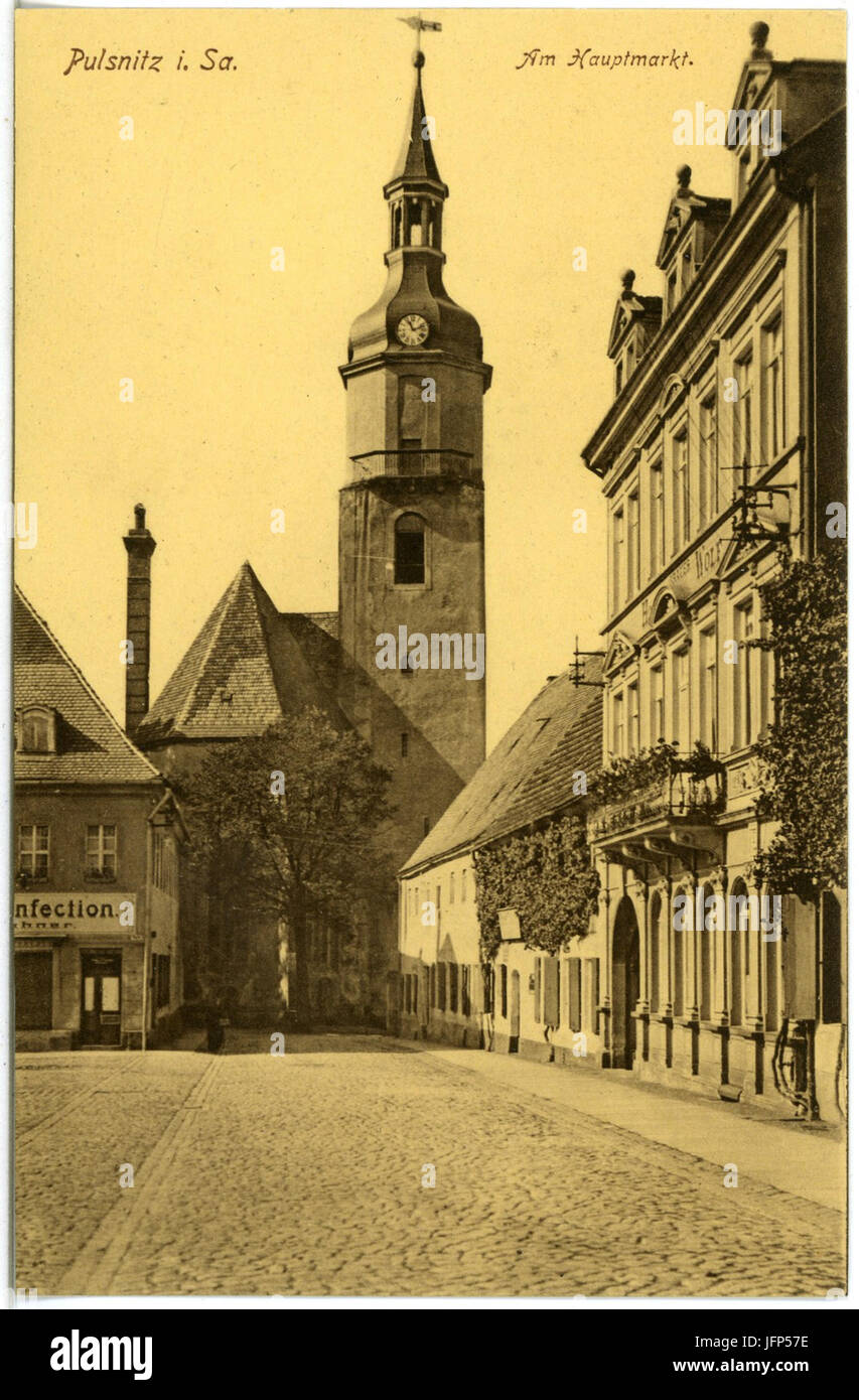 19683-Pulsnitz-1915-Hauptmarkt-Brück & Sohn Kunstverlag Stock Photo - Alamy