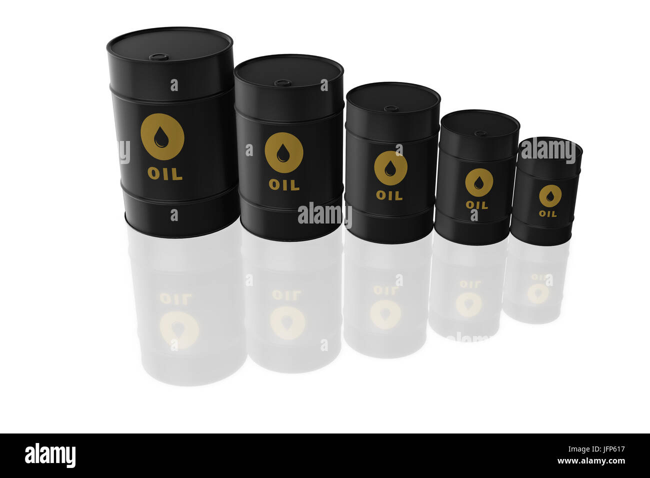 Flammable oil barrels illustration Cut Out Stock Images & Pictures - Alamy
