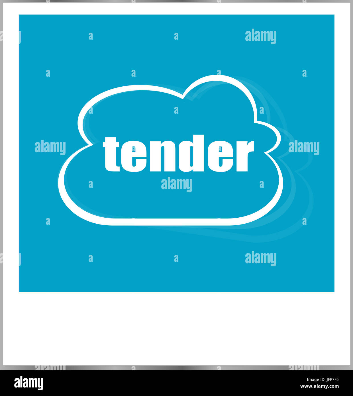 tender word business concept, photo frame isolated on white Stock Photo ...
