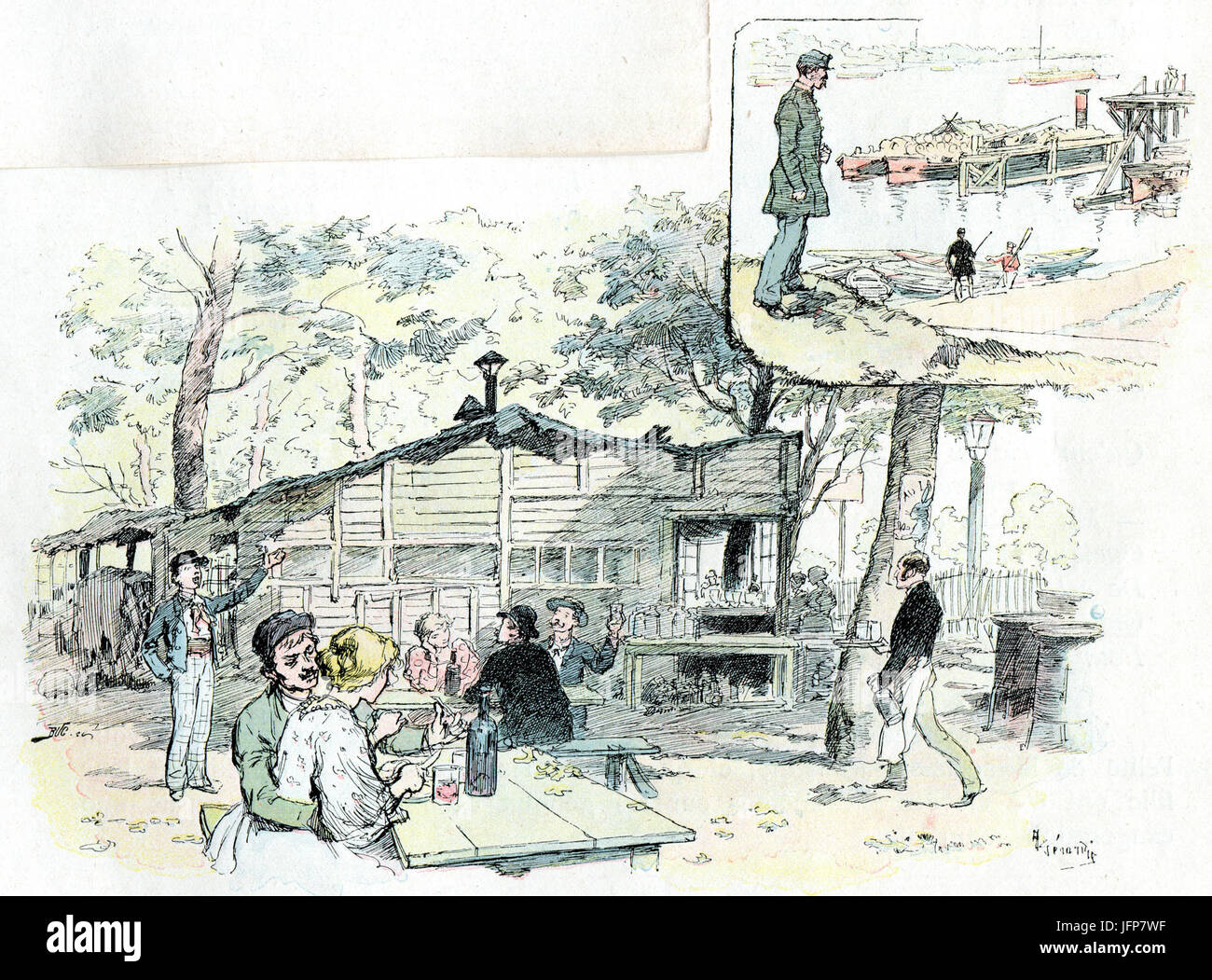 A.Gérardin (Paris en plein air, BUC, 1897) 6.Au point-du-Jour Stock ...