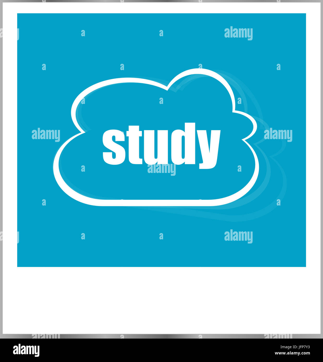 study word business concept, photo frame isolated on white Stock Photo ...