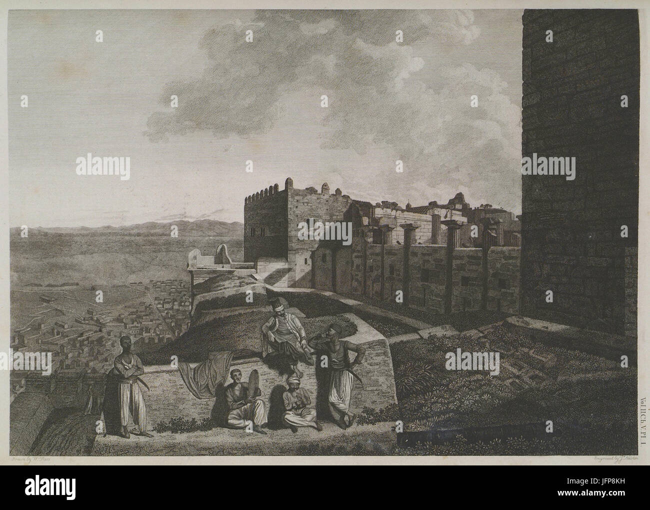 A view of the Propyléa and the two contiguous buildings in their ...