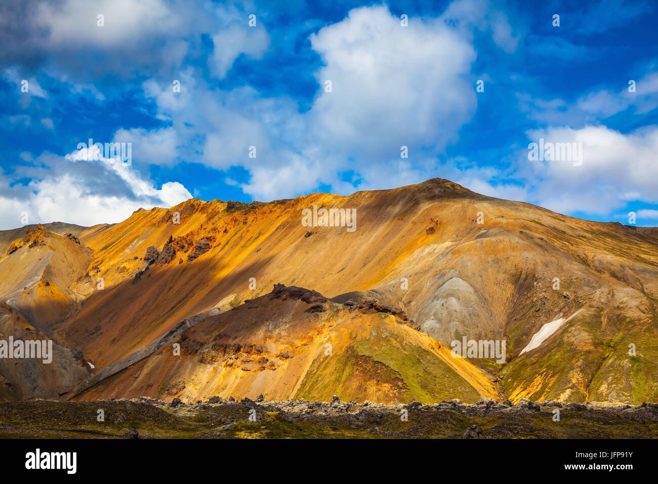 Volcanic multi-colored rhyolite mountains Stock Photo - Alamy