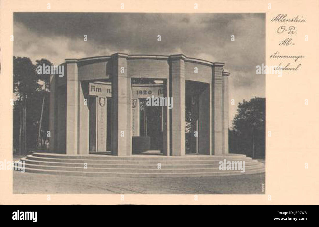 A historical monument, the Abstimmungsdenkmal, in Allenstein ...