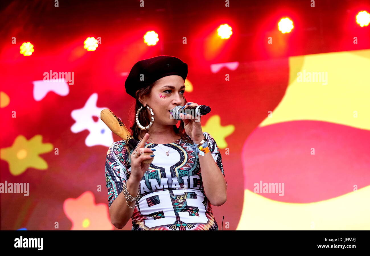 Australian band The Avalanches performing at Glastonbury Festival June ...