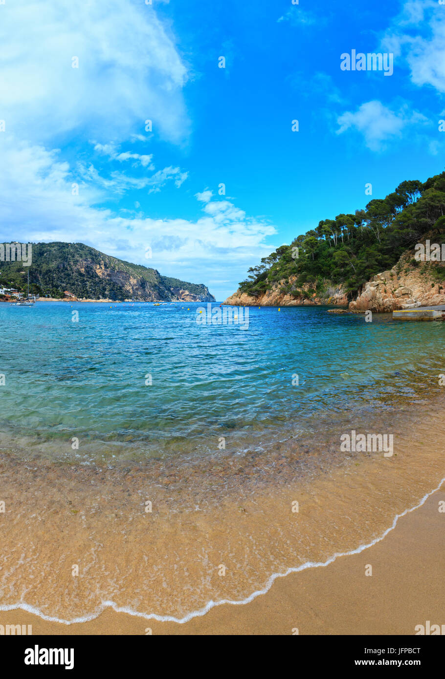 Summer sea rocky coast view (Spain Stock Photo - Alamy