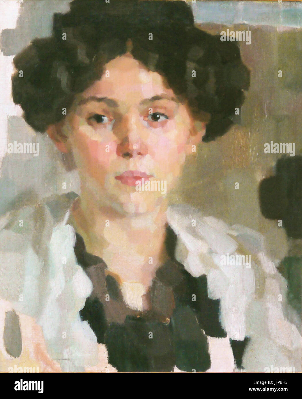 Adolf Höfer-Portrait einer jungen Dame Stock Photo - Alamy